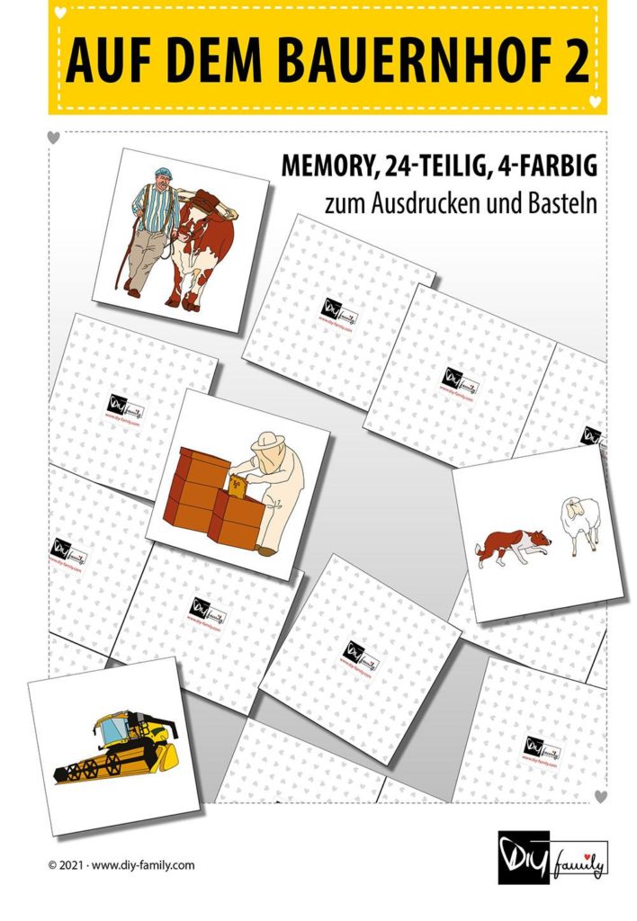 Blumen – Memory zum Ausschneiden - DIY-Family