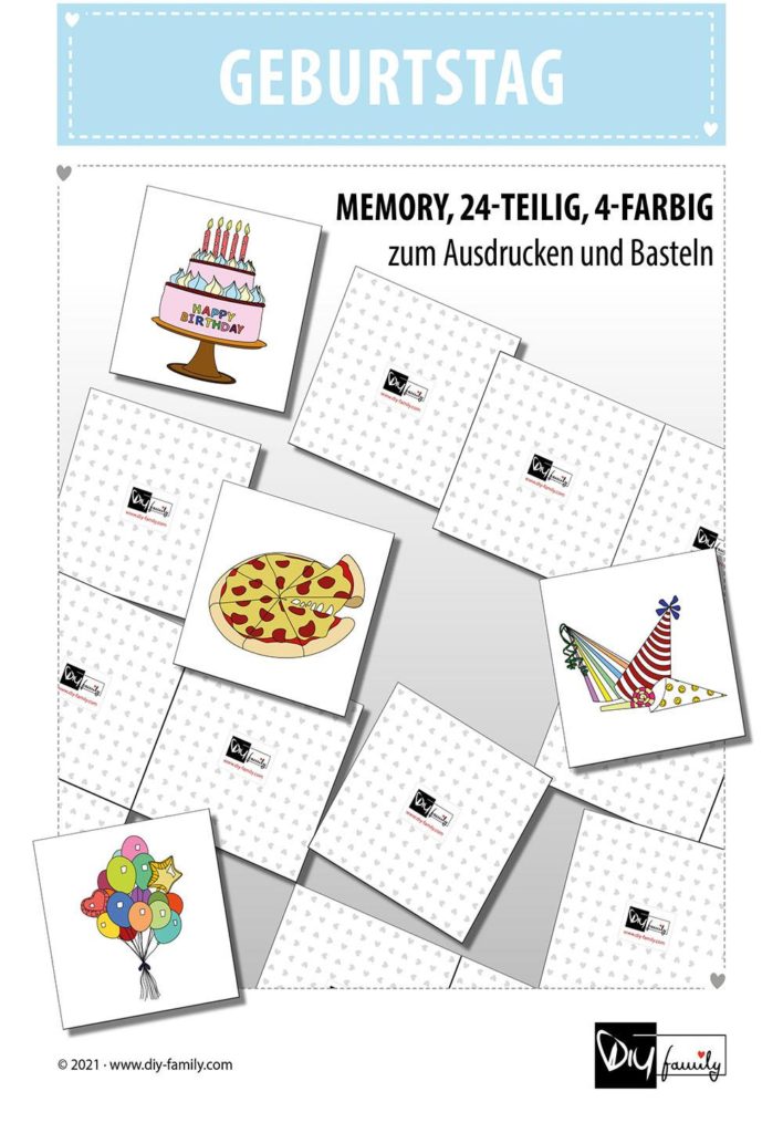 Blumen – Memory zum Ausschneiden - DIY-Family