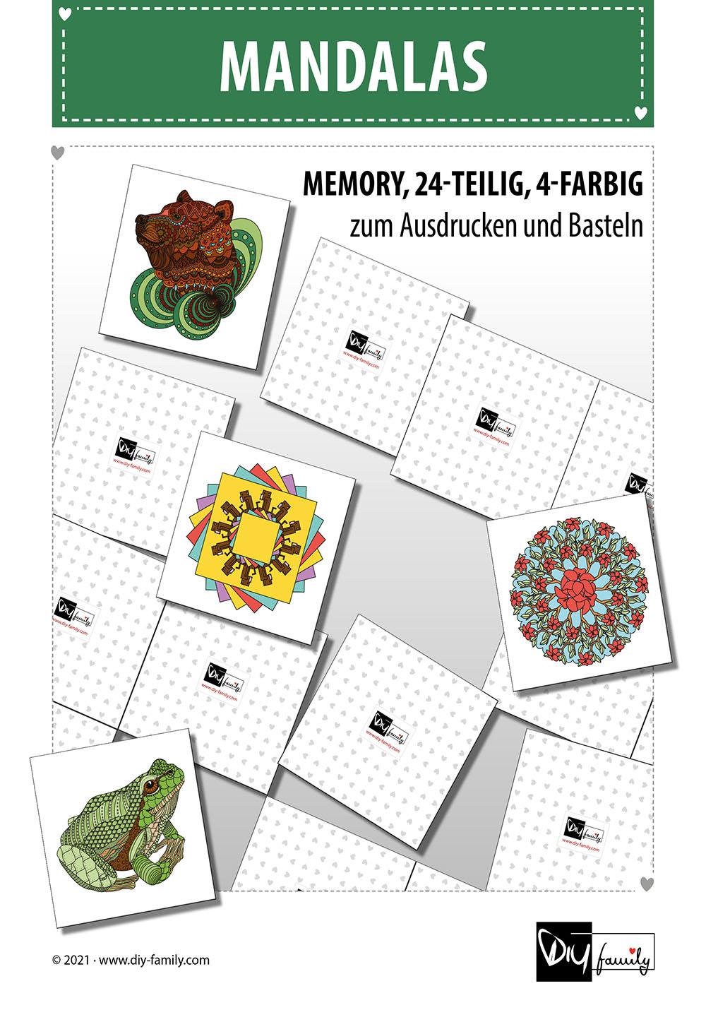 Mandalas – Memory zum Ausschneiden - DIY-Family