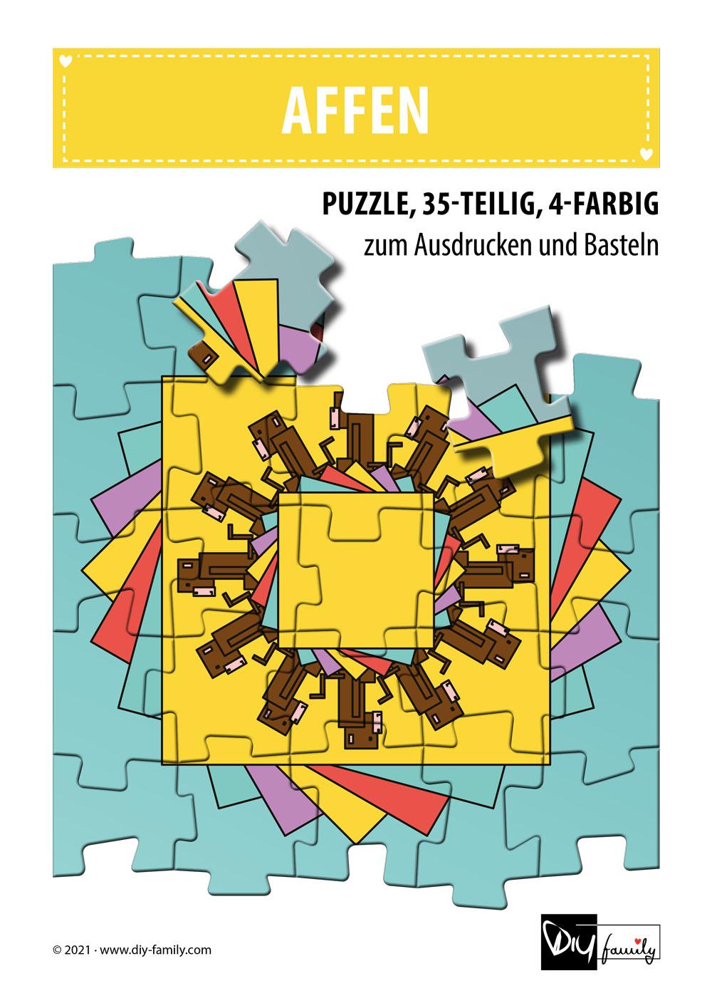 Affe – Puzzle - DIY-Family