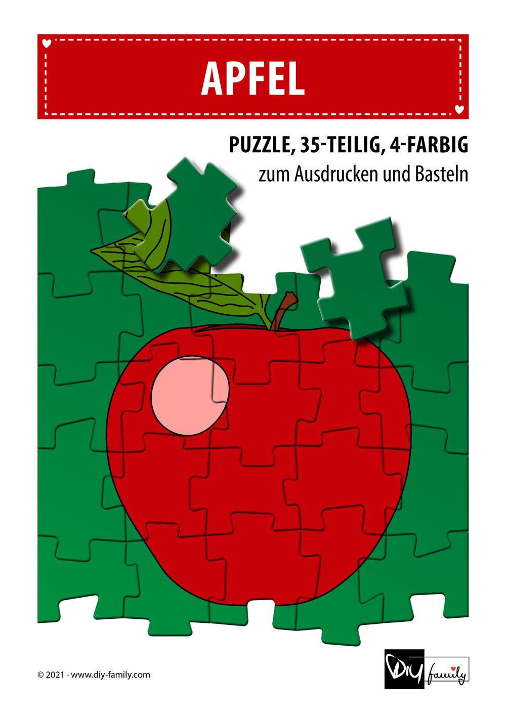 Apfel – Puzzle - DIY-Family