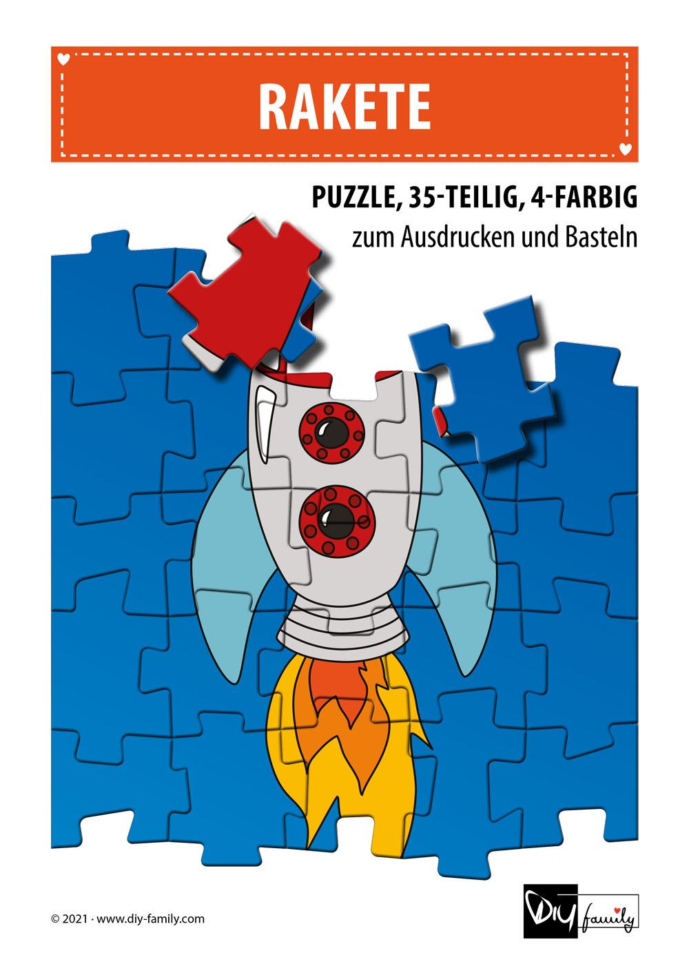 Rakete – Puzzle - DIY-Family