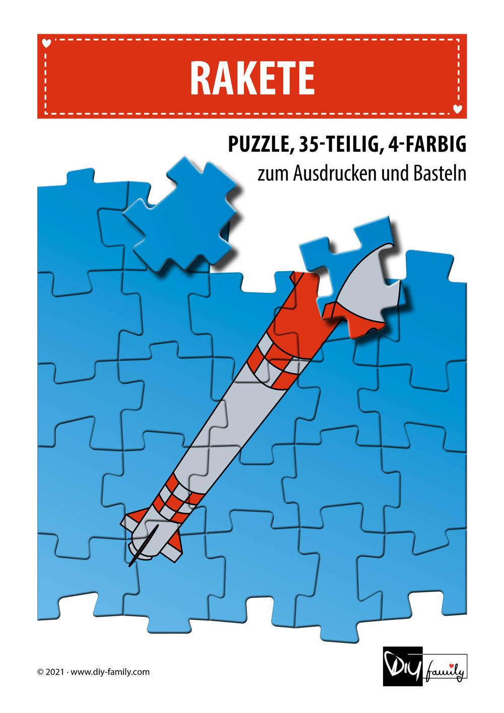 Rakete – Puzzle - DIY-Family