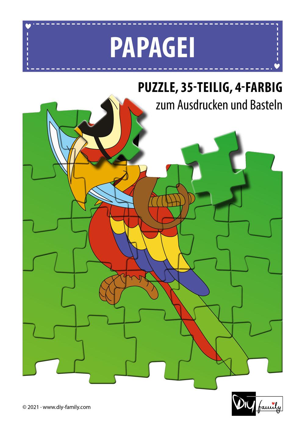 Papagei – Puzzle - DIY-Family